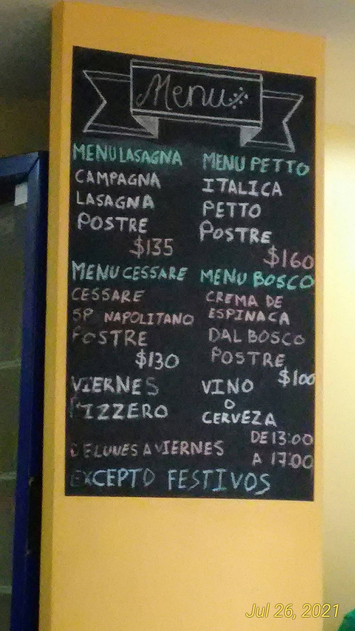 Carta del restaurante Rigatoni Italianissimo Lomas verdes, Naucalpan ...