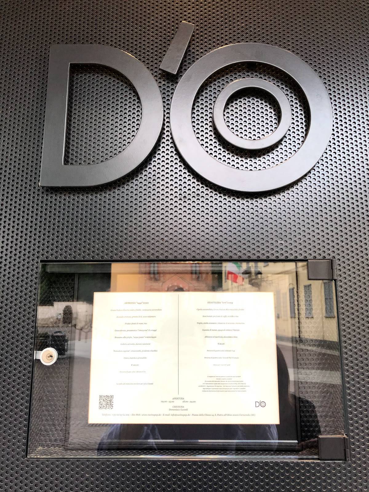 Carta del restaurante D'O, Cornaredo, Piazza della Chiesa