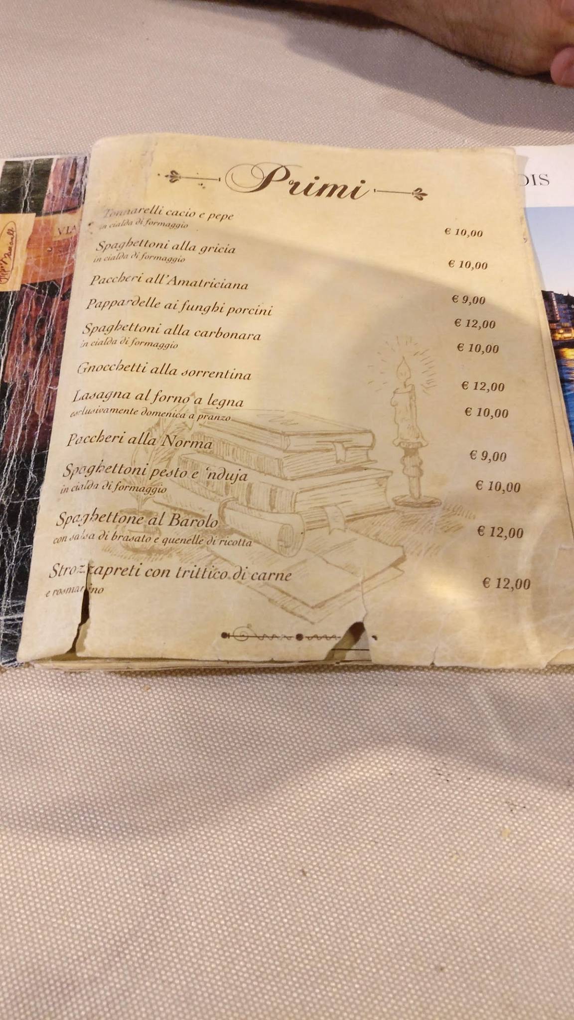 Menu da La Querida steakhouse, Roma, Viale del Circuito