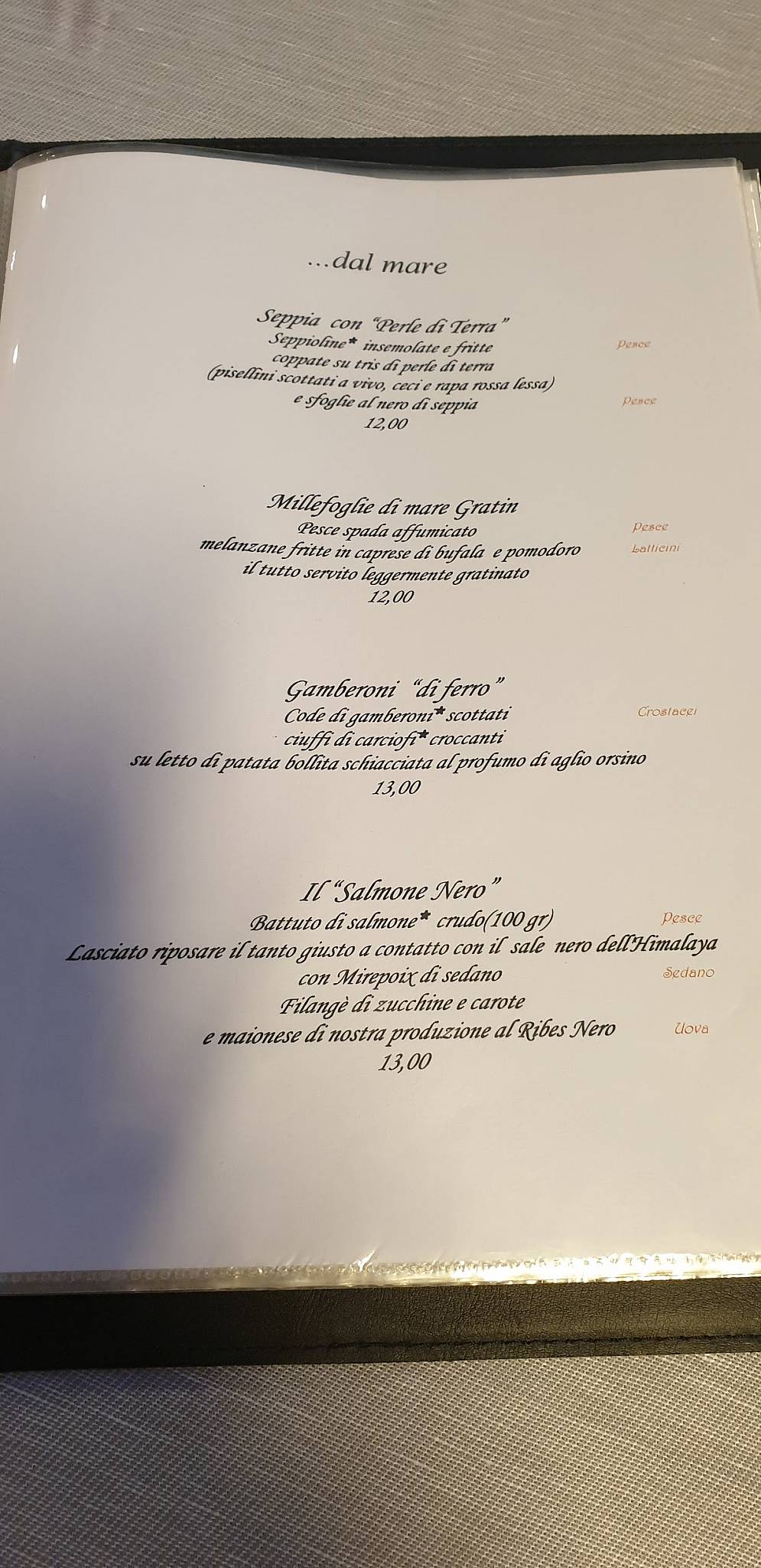 Menu da Ristorante Pizzeria Il Mito, Parma