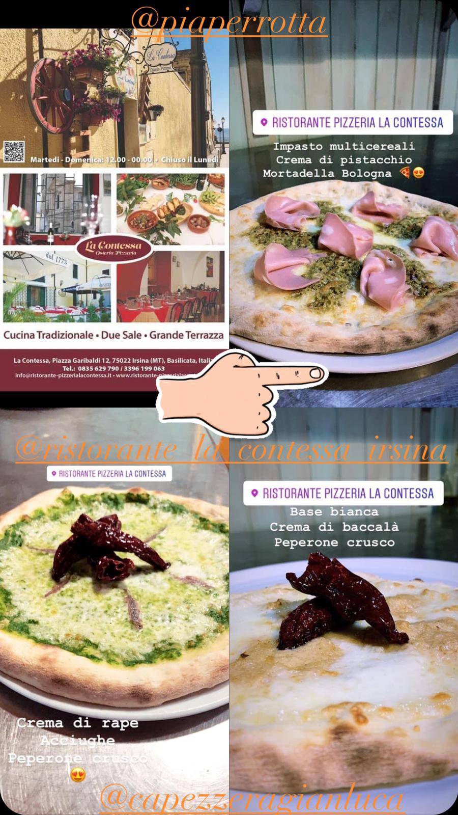 Menu da La Contessa ristorante, Irsina