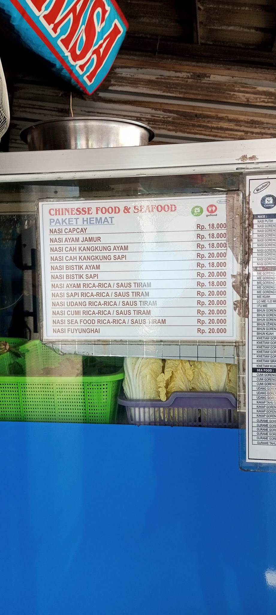 Menu at Rm. Bima Rasa restaurant, Bandung, Jl. Rancabolang No.43