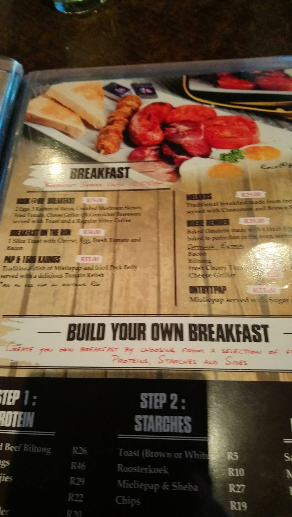 Menu at Rock@88 Lynnwood restaurant, Pretoria