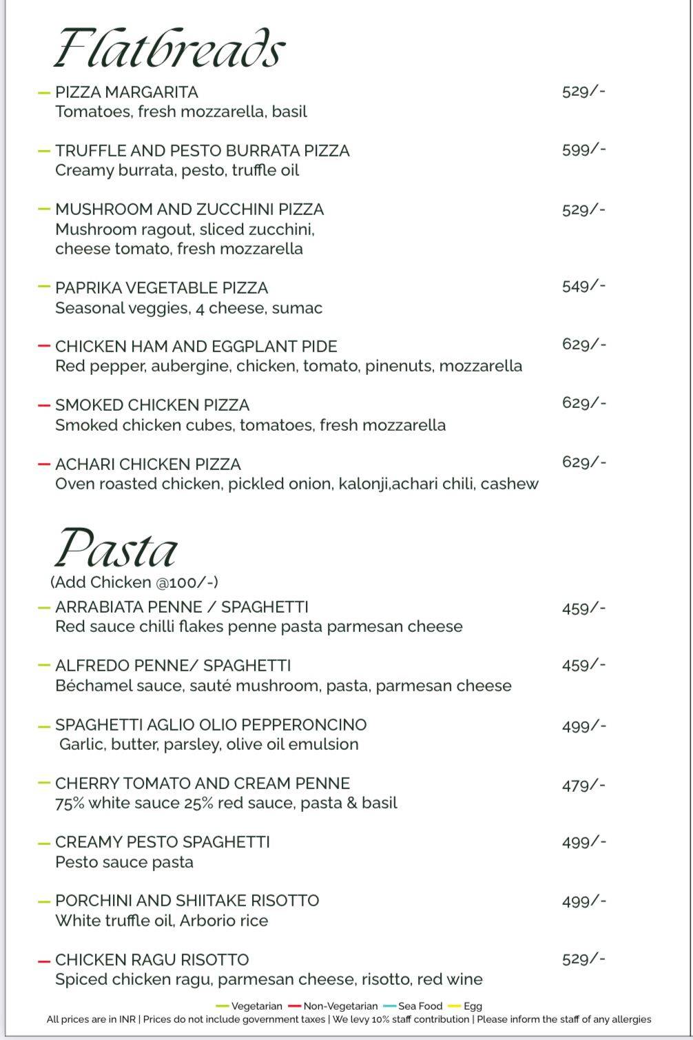 Menu at Romeo Lane Meerut, Meerut