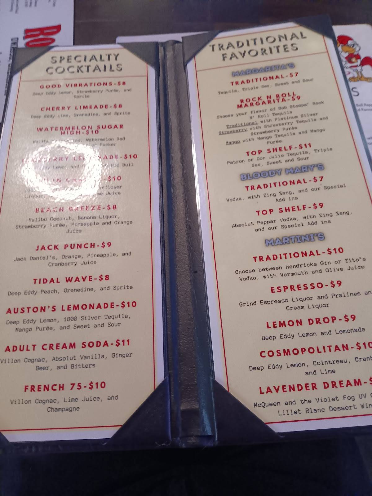 Menu at Roosters Sports Bar & Grill - Owasso, Owasso