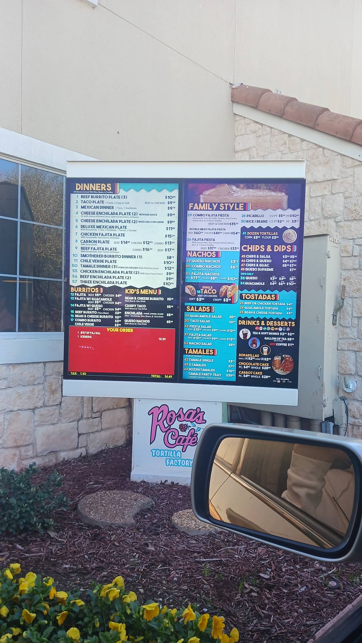 Menu at Rosa's Café & Tortilla Factory restaurant, Fort Worth, Sycamore ...