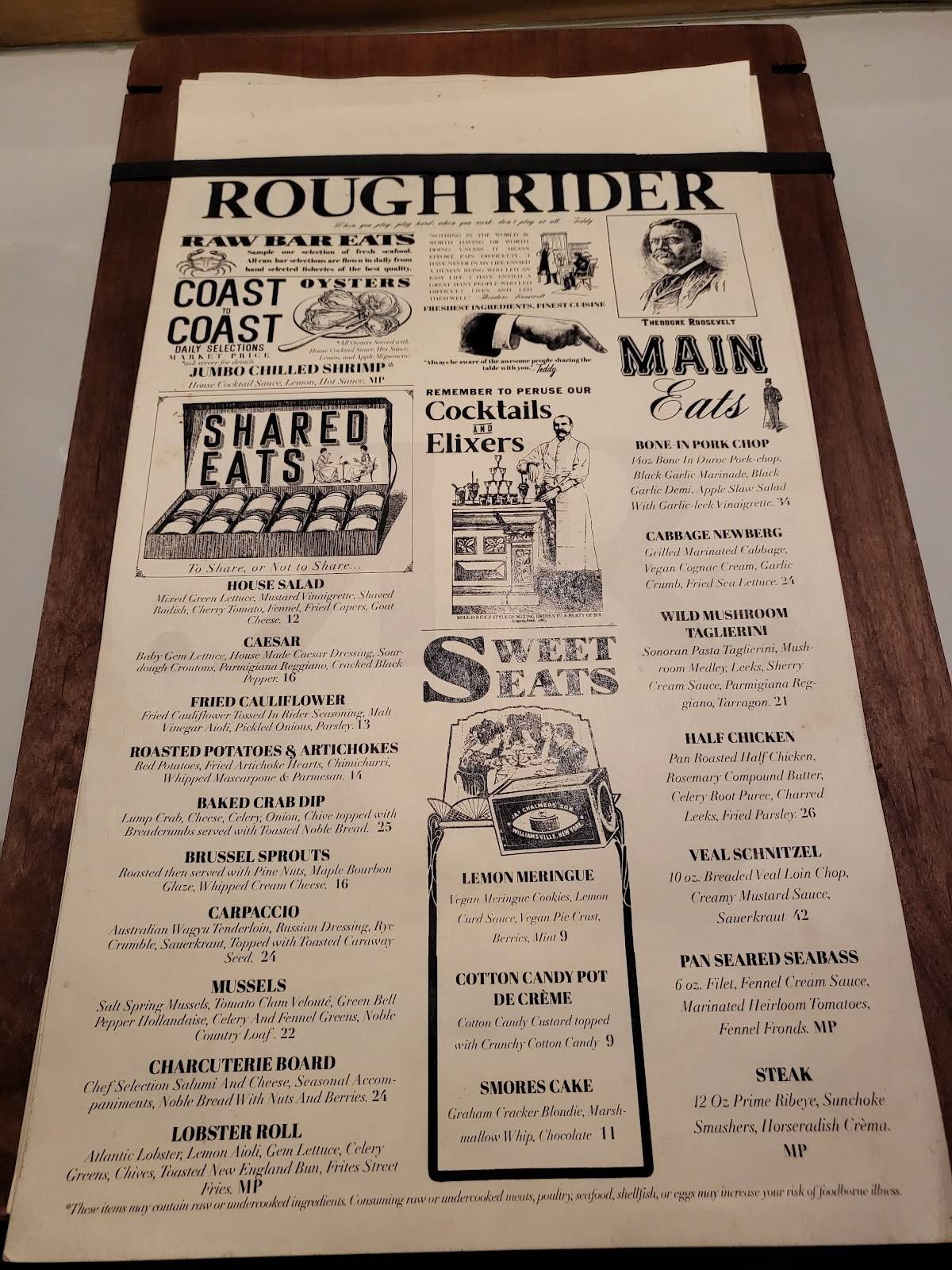 Menu at Rough Rider pub & bar, Phoenix