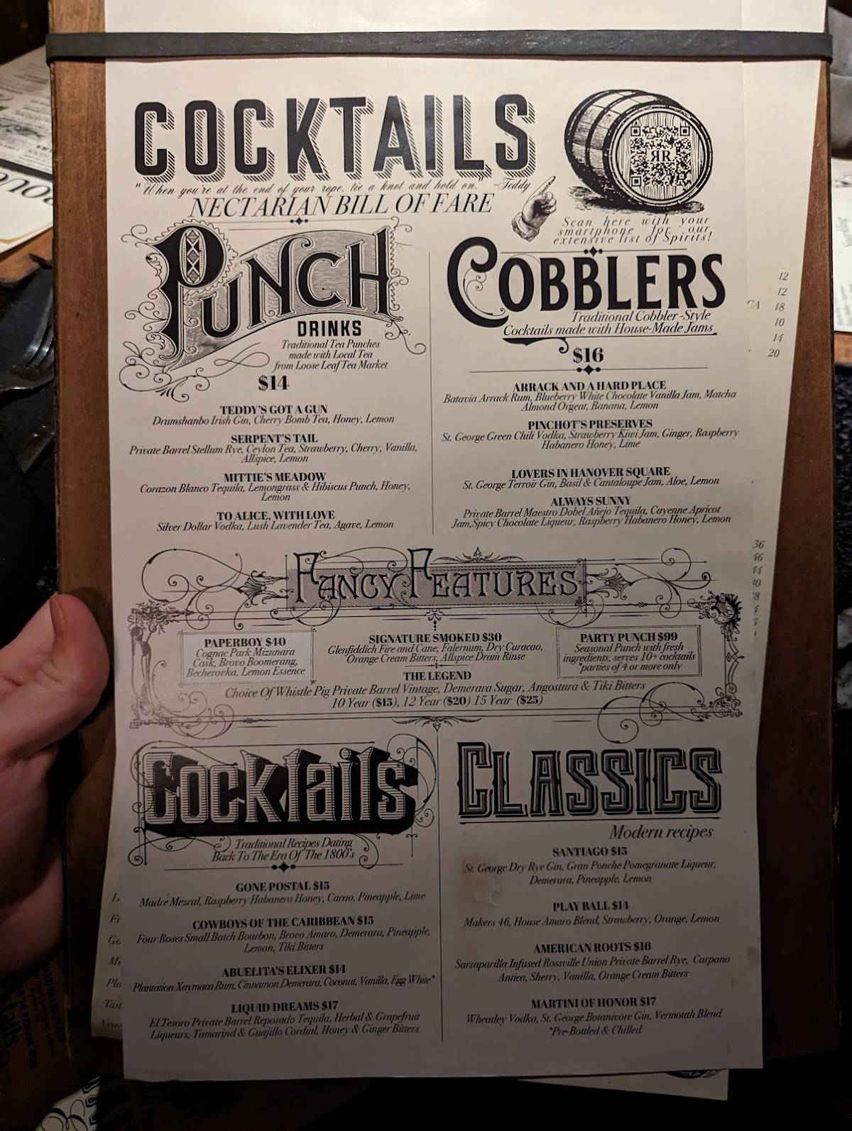 Menu at Rough Rider pub & bar, Phoenix