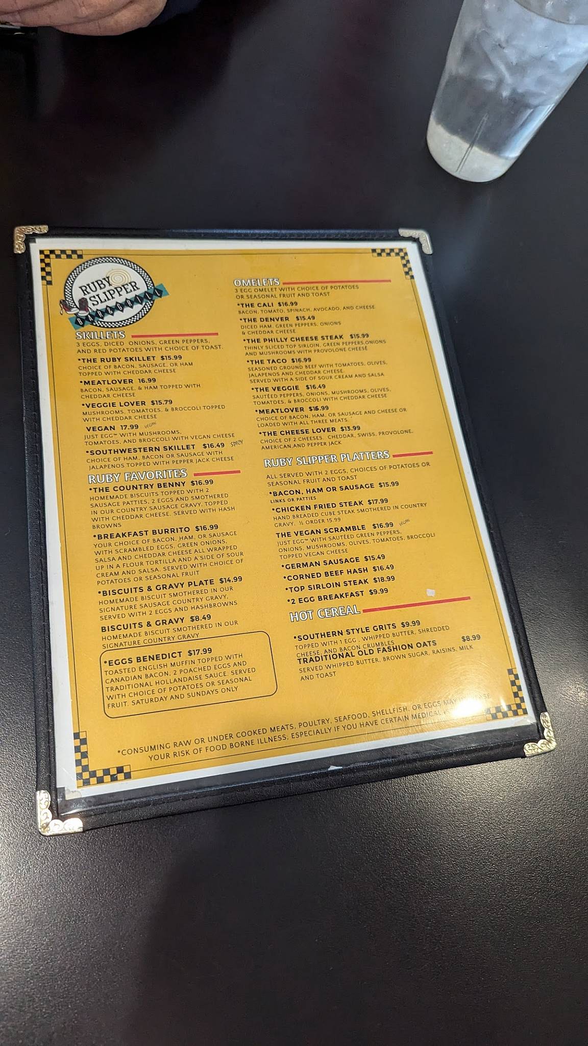 Menu at Ruby Slipper Bar and Grill, Port Orchard