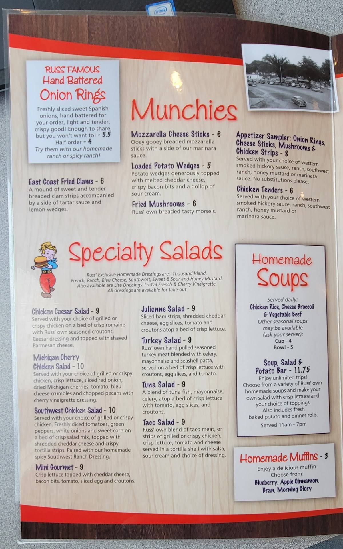 Menu at Russ' Restaurant, Grand Rapids, Alpine Ave NW