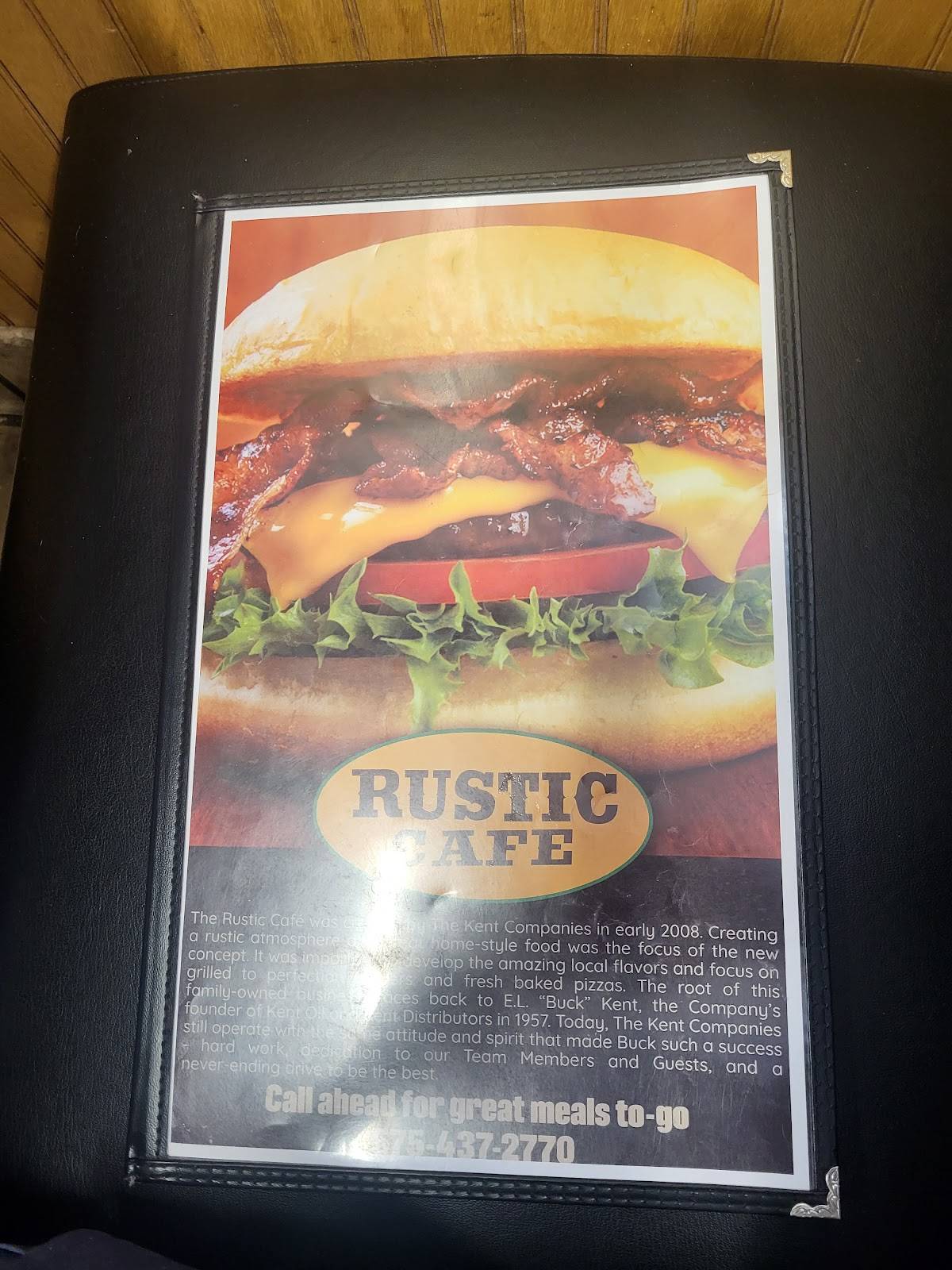 Menu at Rustic Café cafe, Alamogordo