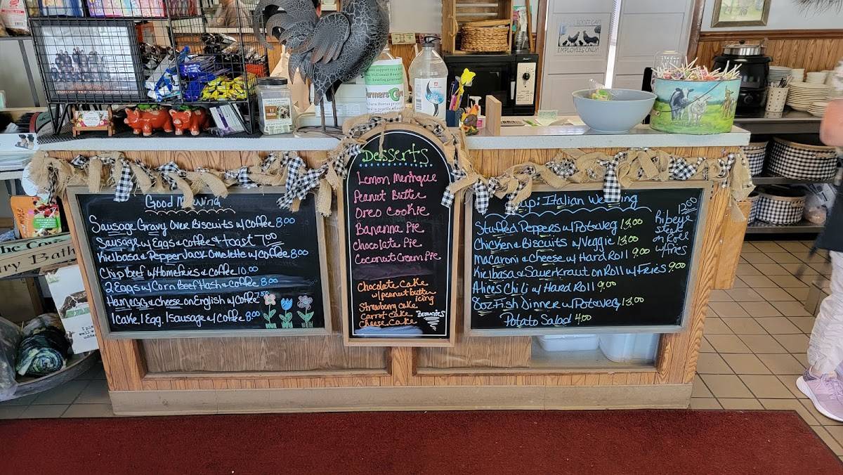 Menu at Rustic Roost Cafe, USA