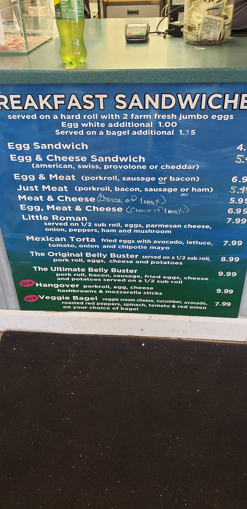 Menu at Ryan's Boulevard Deli & Grill pub & bar, Seaside Heights