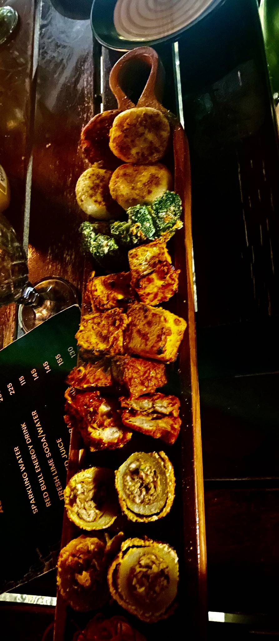 Menu at Rzekka Resort, India