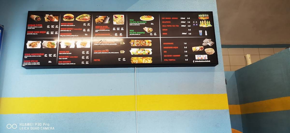 Menu at SHEEBA DONER KEBAB, Chełmek