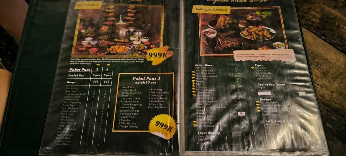 Carta del restaurante SHSD Sambel Hejo Sambel Dadak Grand Wisata ...