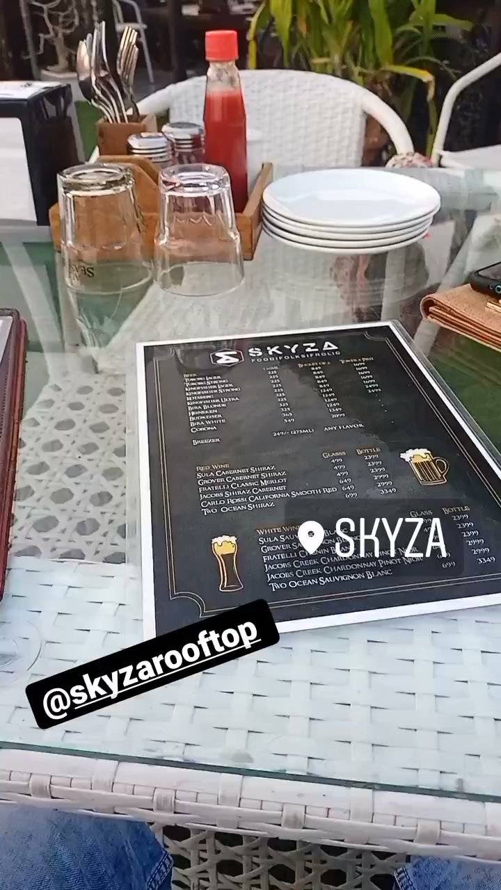 Menu at SKYZA Rooftop Lounge, Jaipur