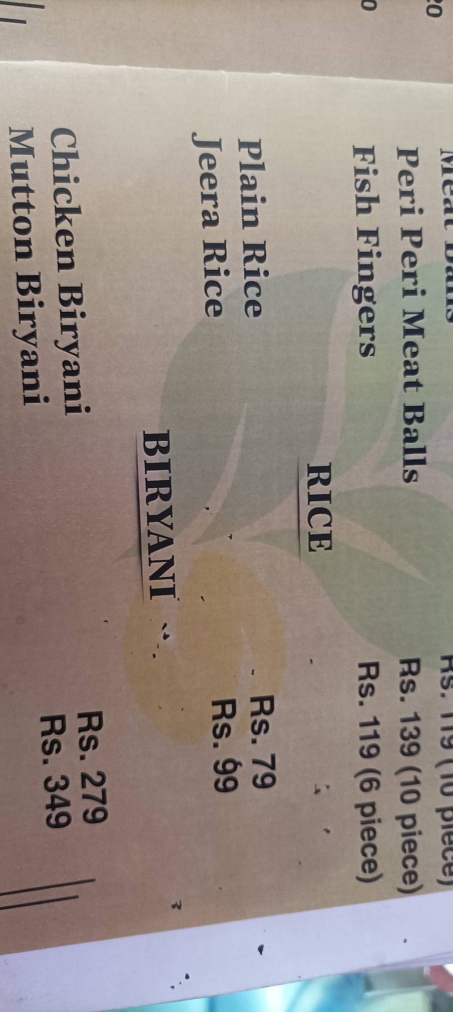 Menu at SPIRING CAFE, Jammu, Akhnoor Road
