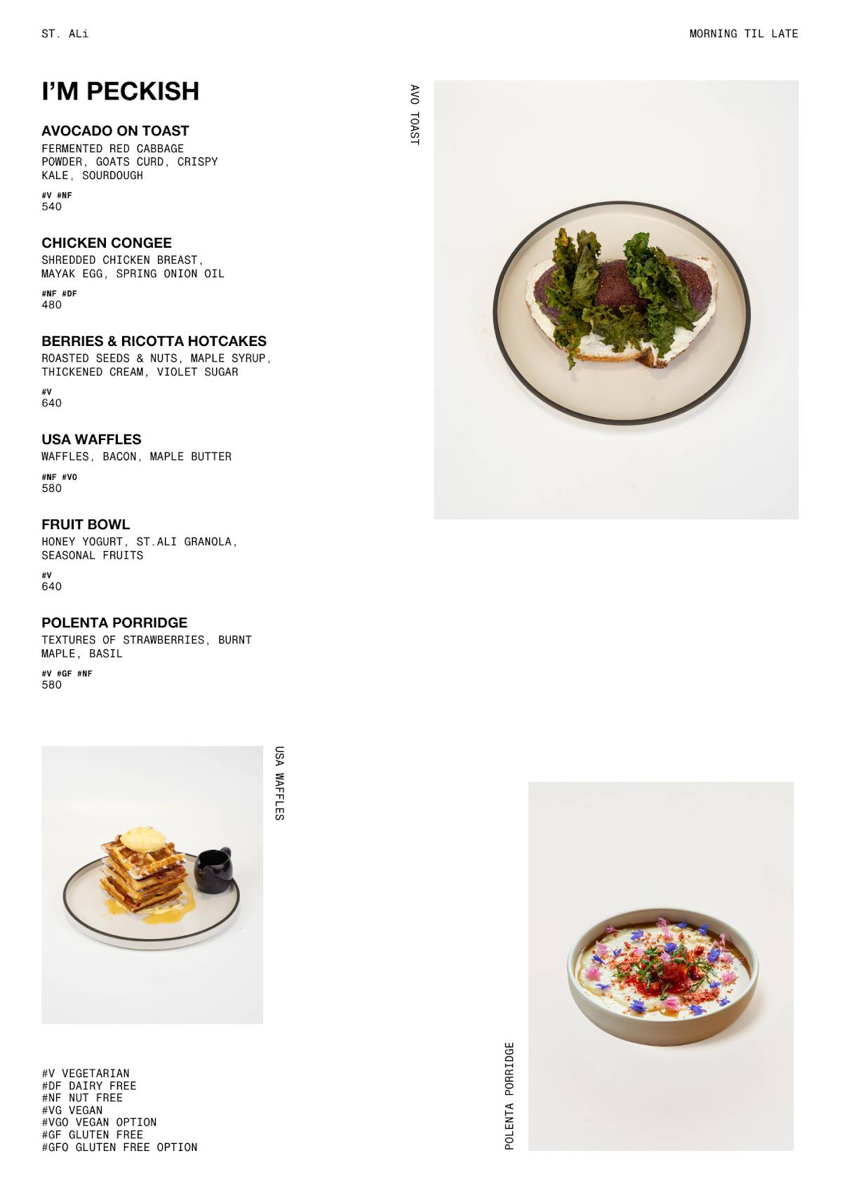 Menu at ST. ALi Coffee - Opus Mall restaurant, Quezon City