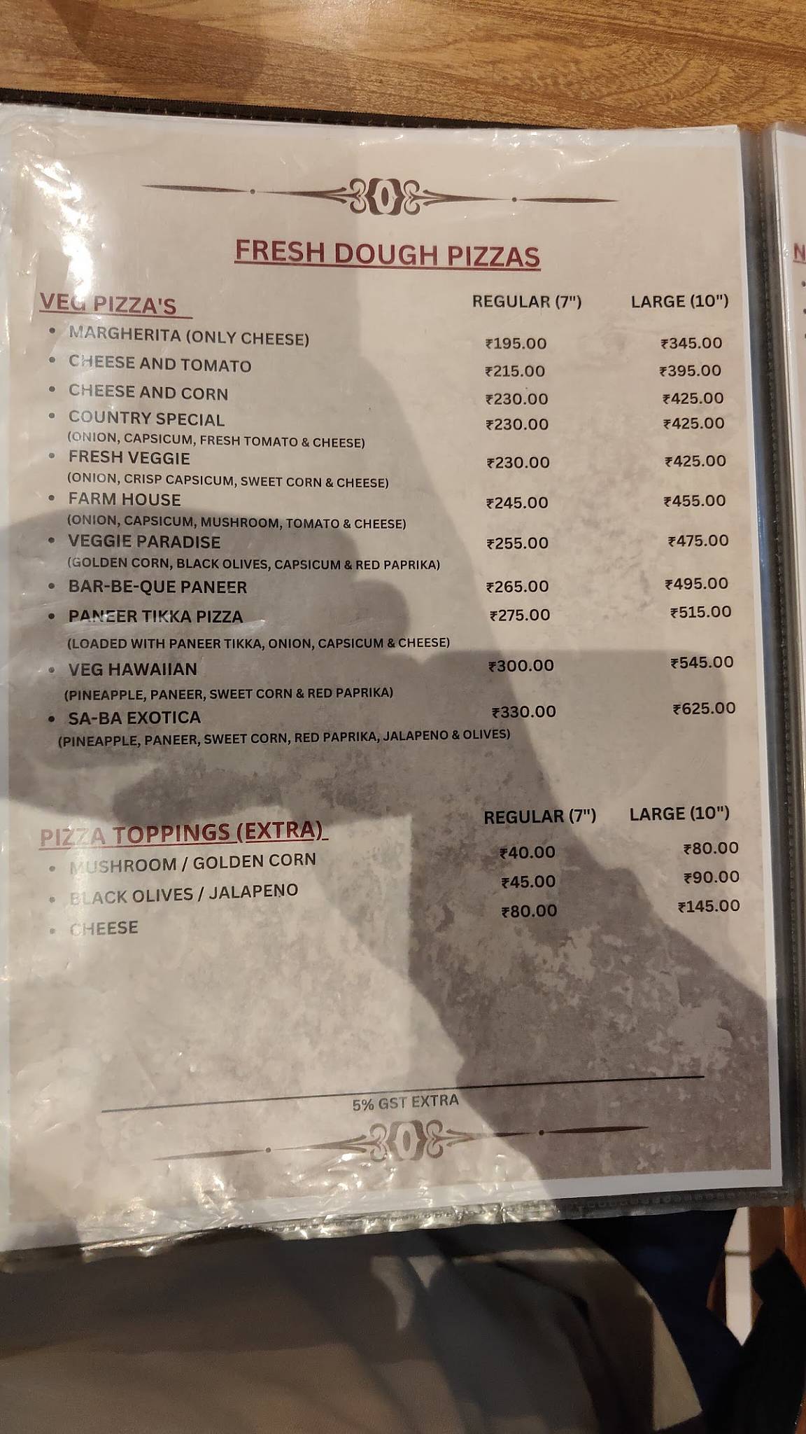 Menu at SaBa Family Restaurant, Manali