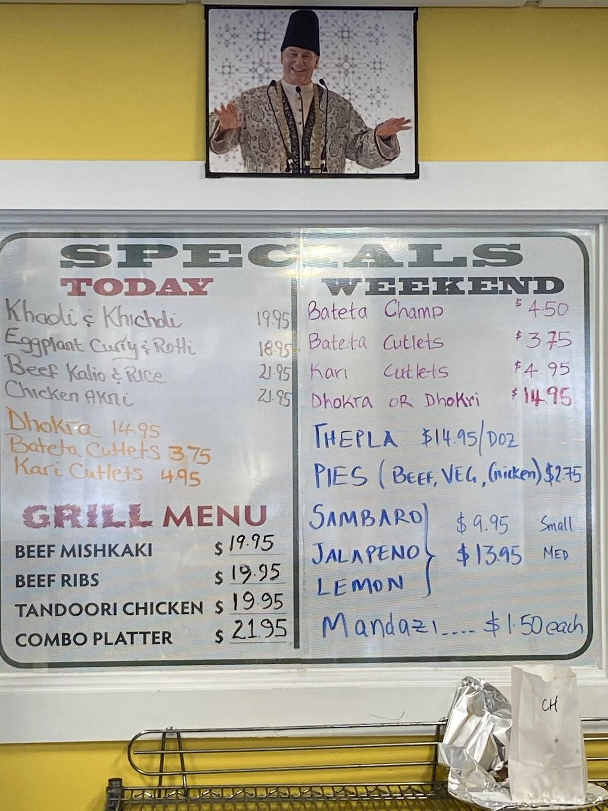 Menu at Safari Snack House restaurant, Burnaby