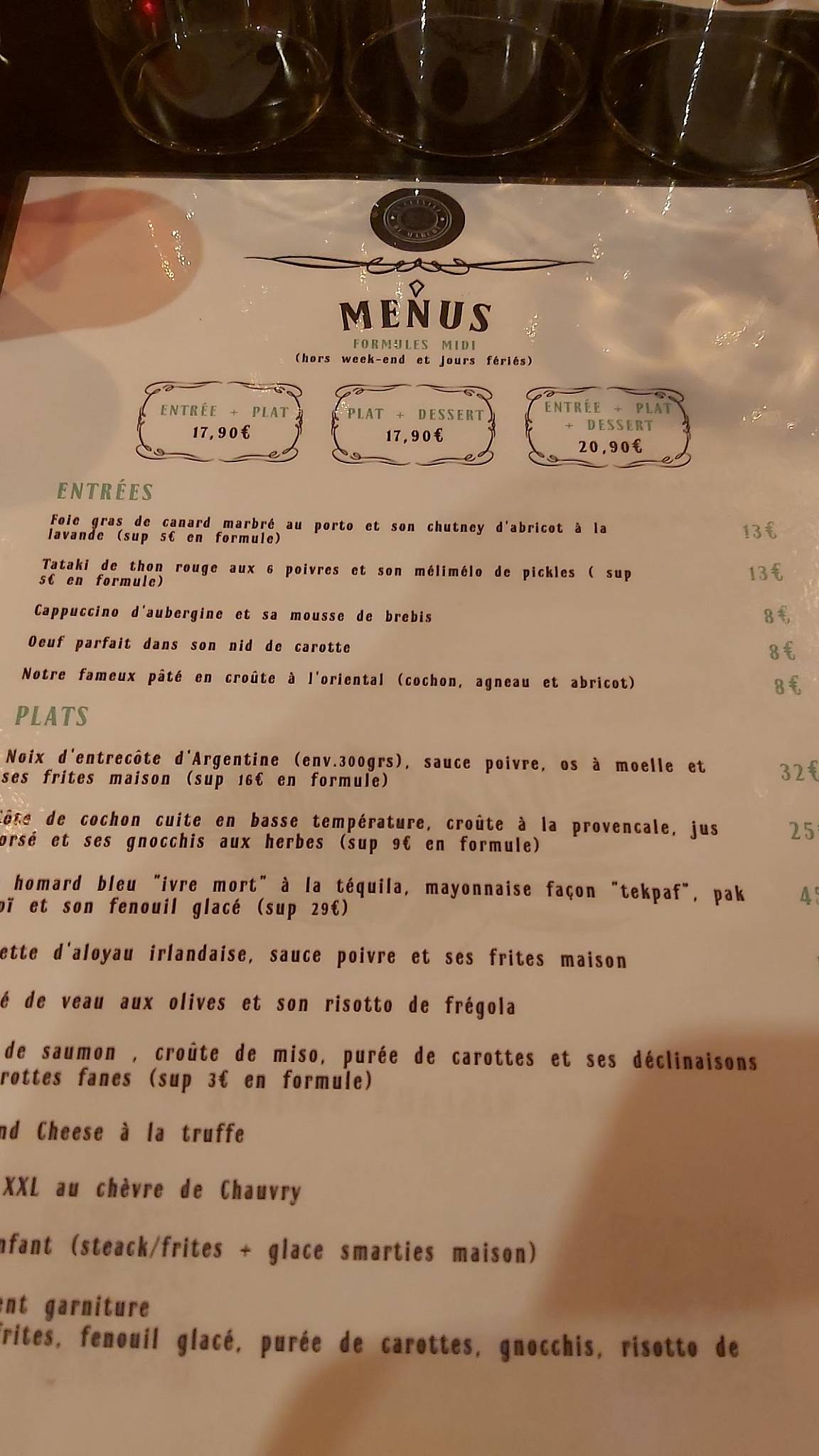 Menu au La Cuisine Du Marché restaurant, Saint-Leu-la-Forêt