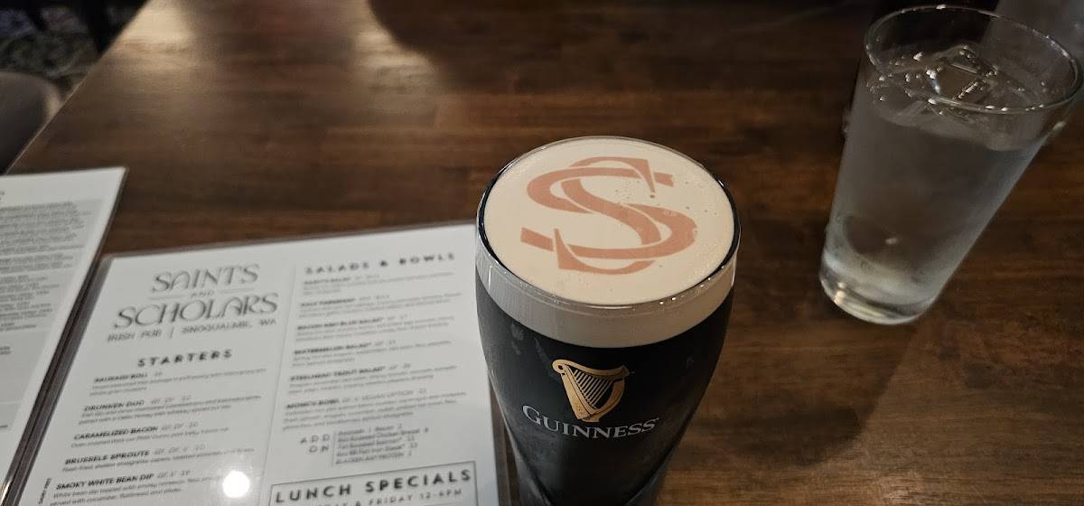 Menu at Saints & Scholars Irish Pub, Snoqualmie