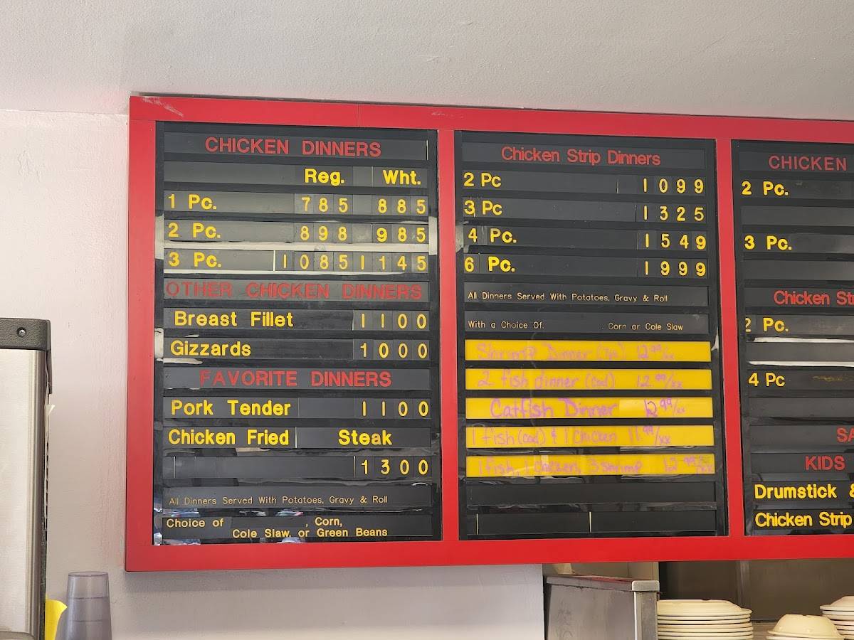 Menu at Jim's Country Style Chicken, Inc. restaurant, Salina