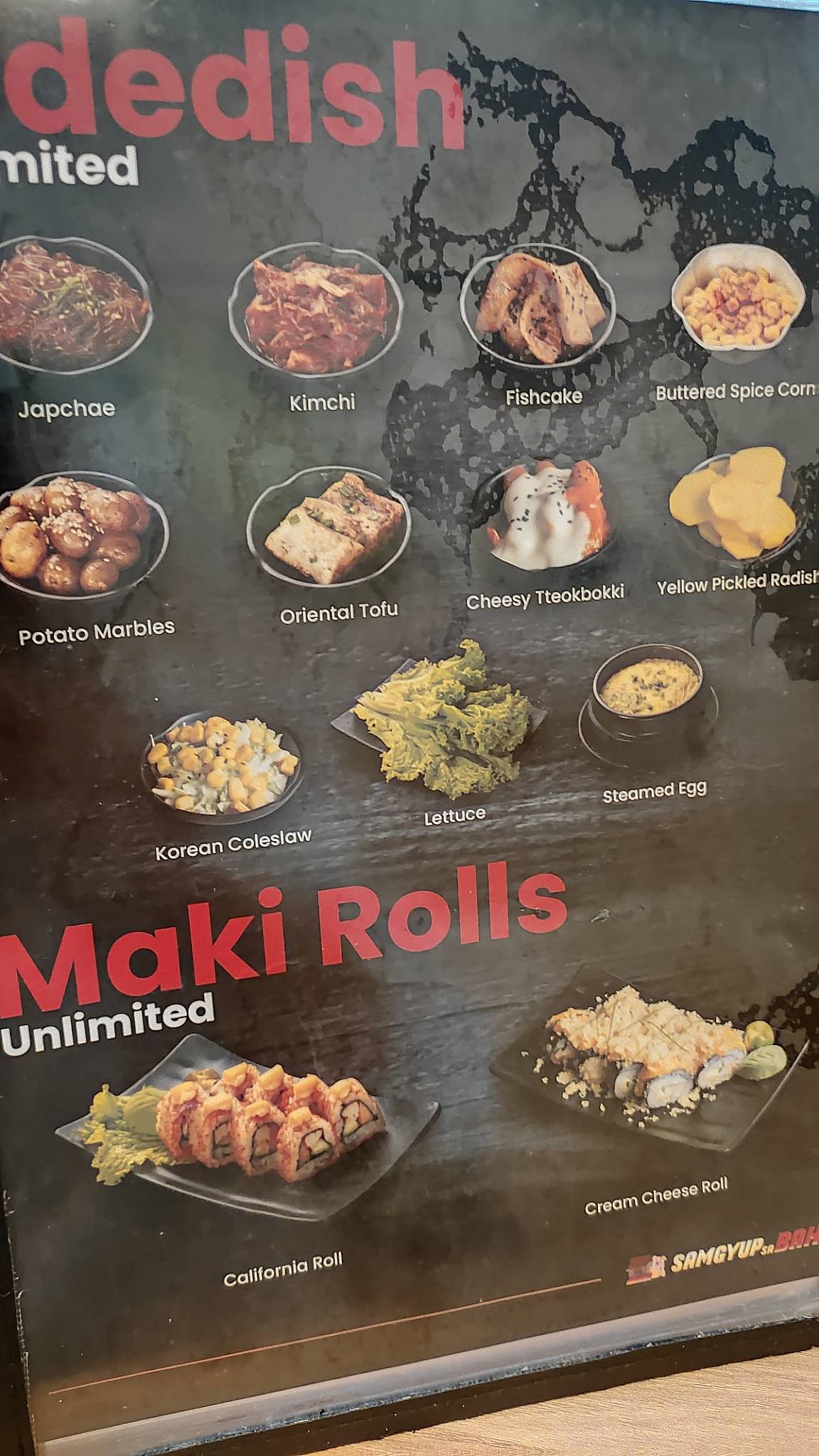 Menu at Samgyup sa Bahay - Waltermart Antipolo restaurant, Antipolo