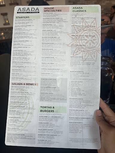 Menu at Asada Cantina + Kitchen pub & bar, San Clemente