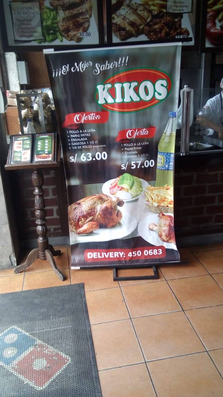 Carta del restaurante Kiko's, San Juan del Miraflores