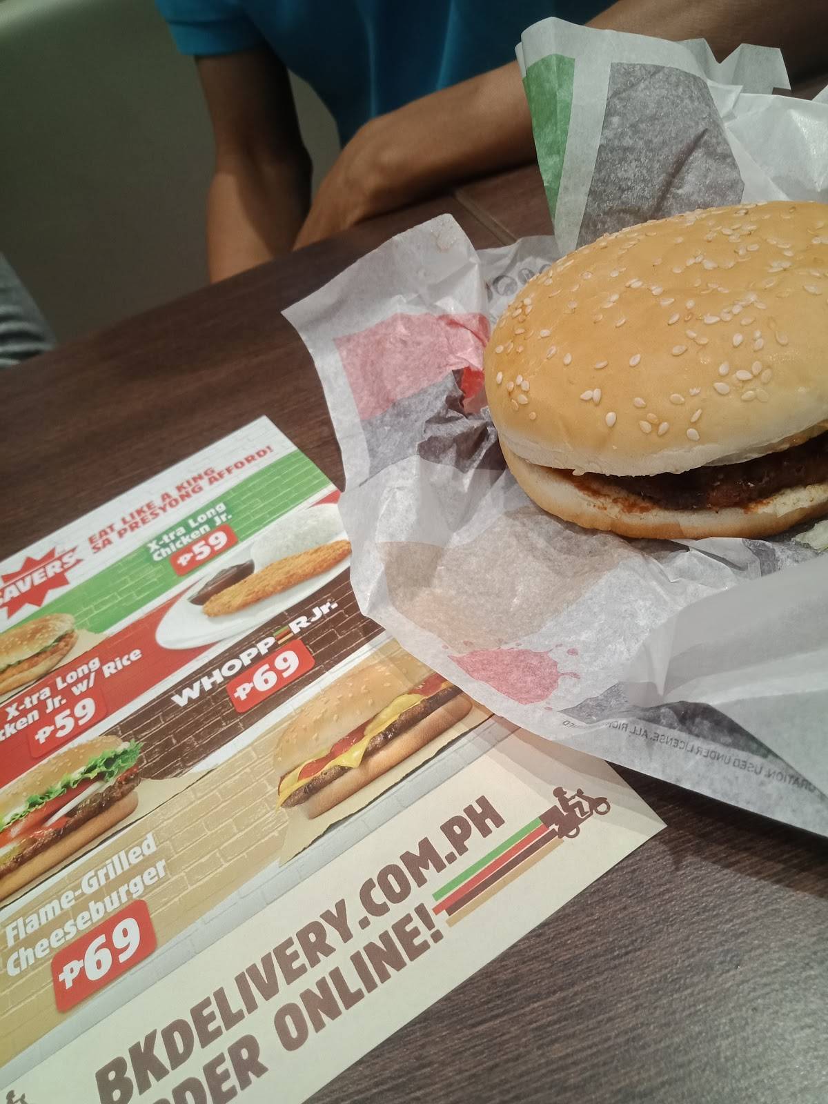 Menu at Burger King restaurant, Santa Maria, Lot 3 Sta. Maria Bypass Road