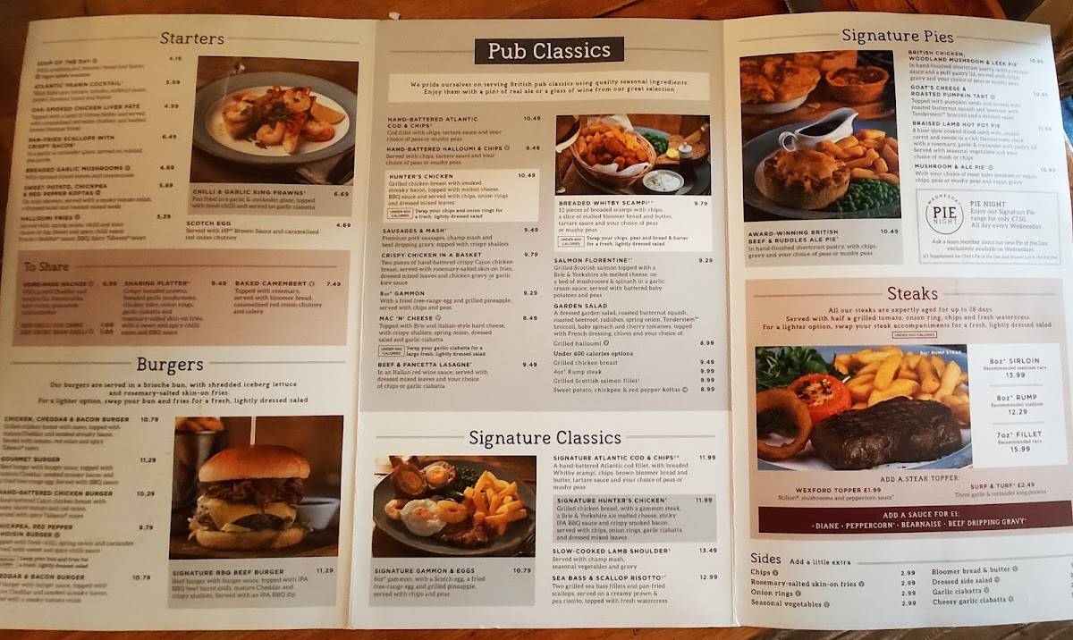 Menu at The Saracens Head pub & bar, Towcester
