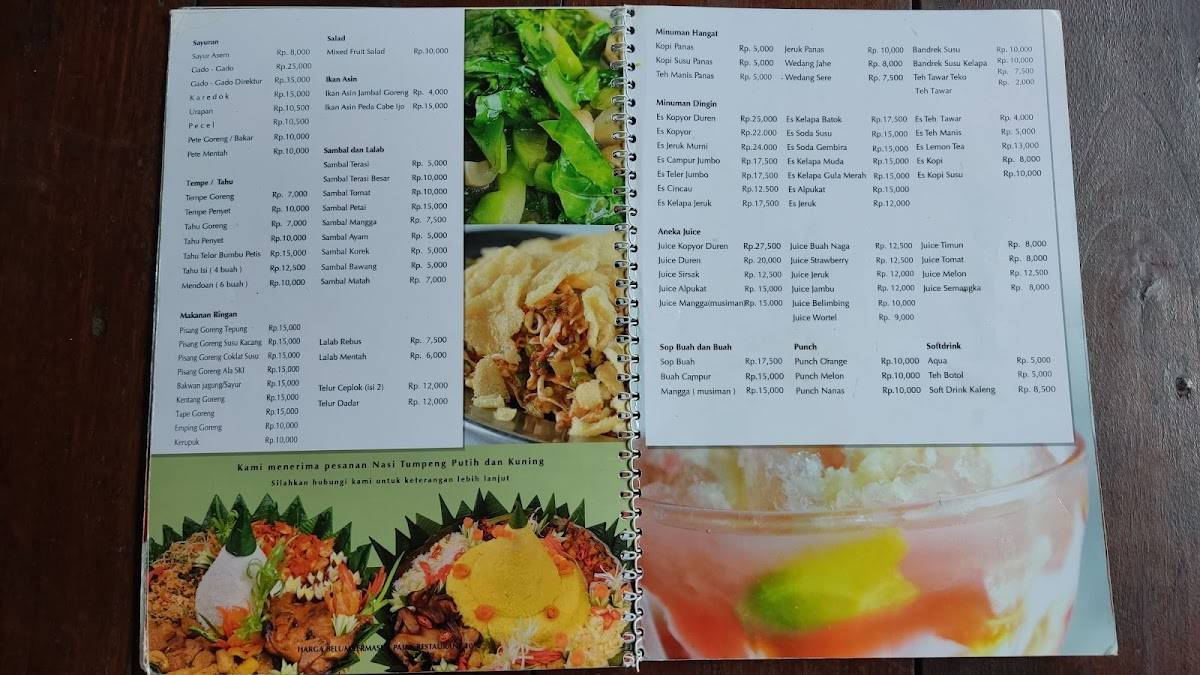Menu at Sari Kuring Indah restaurant, Cilegon, Jl. Jend A Yani 35 RT 006/03