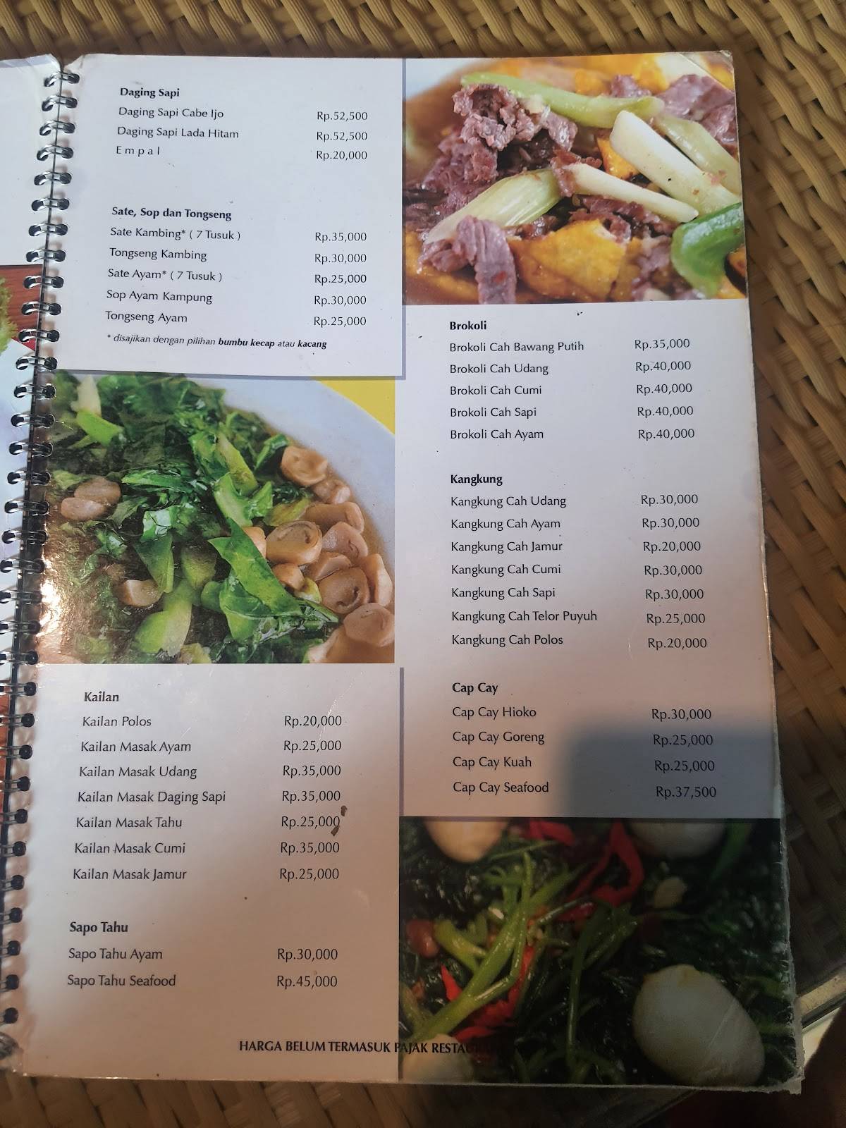 Menu at Sari Kuring Indah restaurant, Cilegon, Jl. Jend A Yani 35 RT 006/03