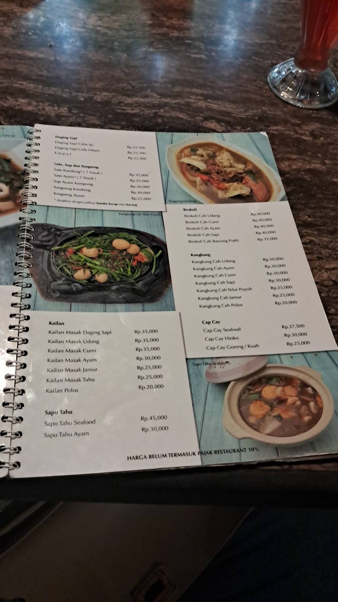 Menu at Sari Kuring Indah restaurant, Cilegon, Jl. Jend A Yani 35 RT 006/03