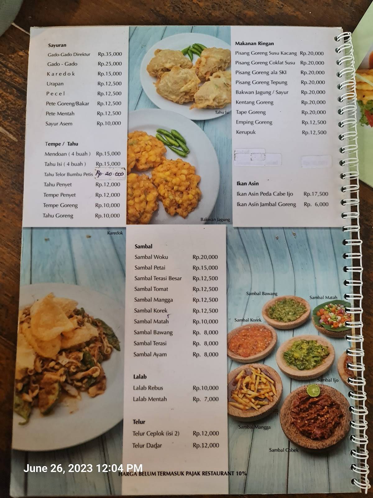 Menu at Sari Kuring Indah restaurant, Cilegon, Jl. Jend A Yani 35 RT 006/03