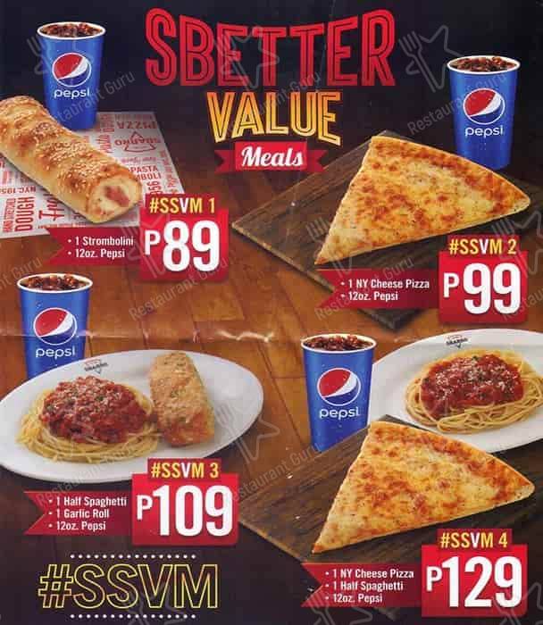 Menu at Sbarro, Pasig, 4/F Ayala Malls Feliz Bgy. Dela Paz