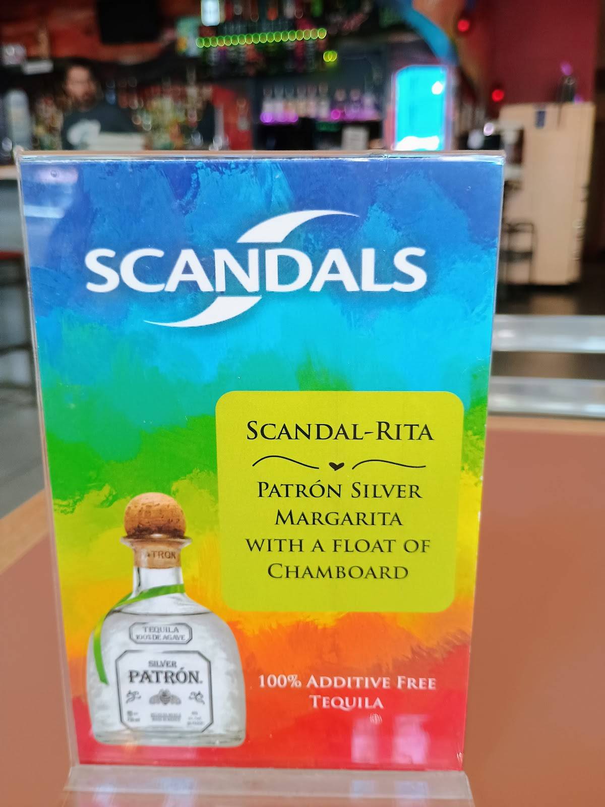 Menu at Scandals pub & bar, Portland