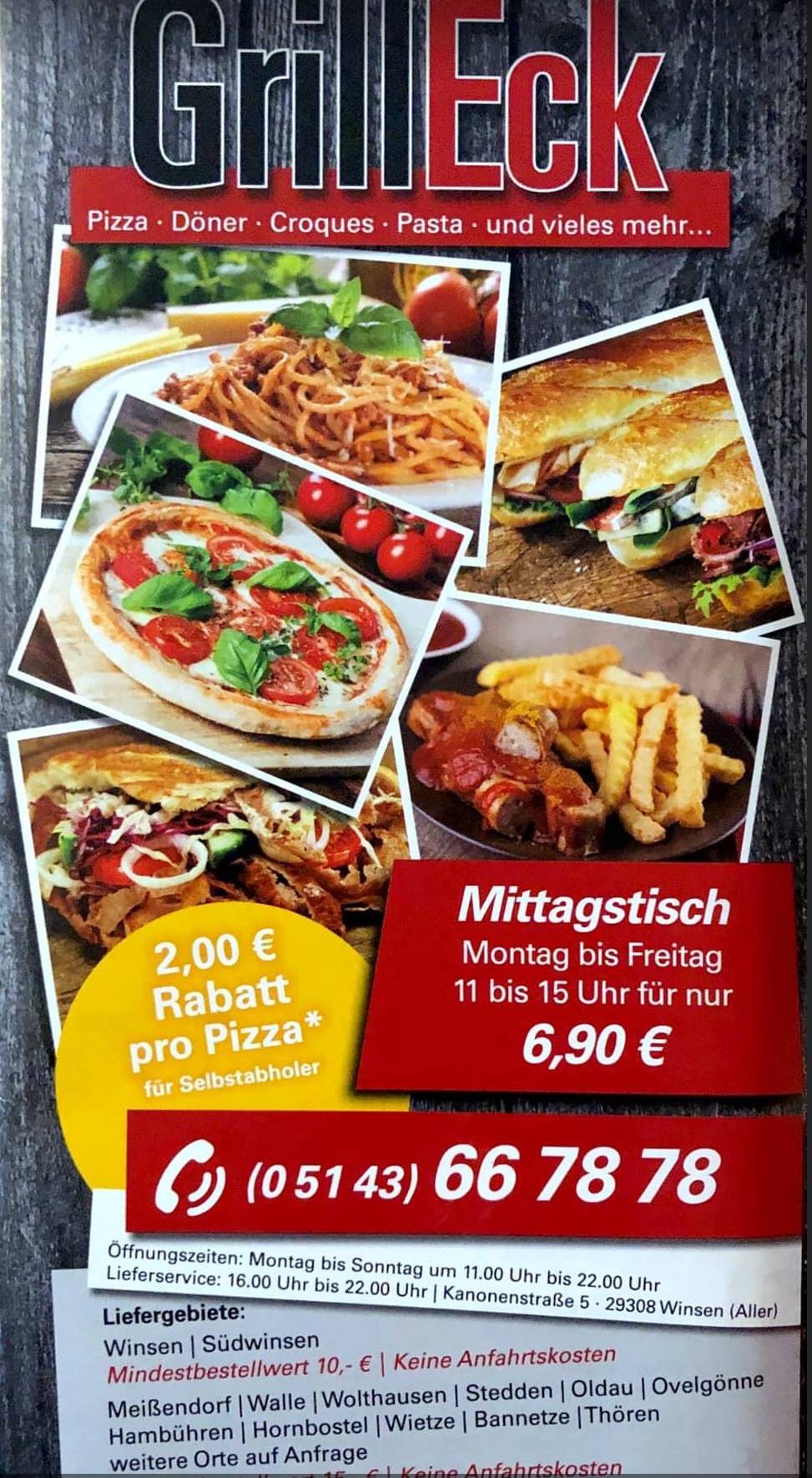 Speisekarte von Schnellimbiss Grill-Eck Winsen restaurant, Winsen (Aller)