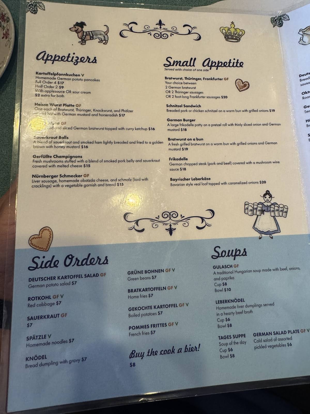 Menu at Schnitzel Platz pub & bar, Glendale Heights
