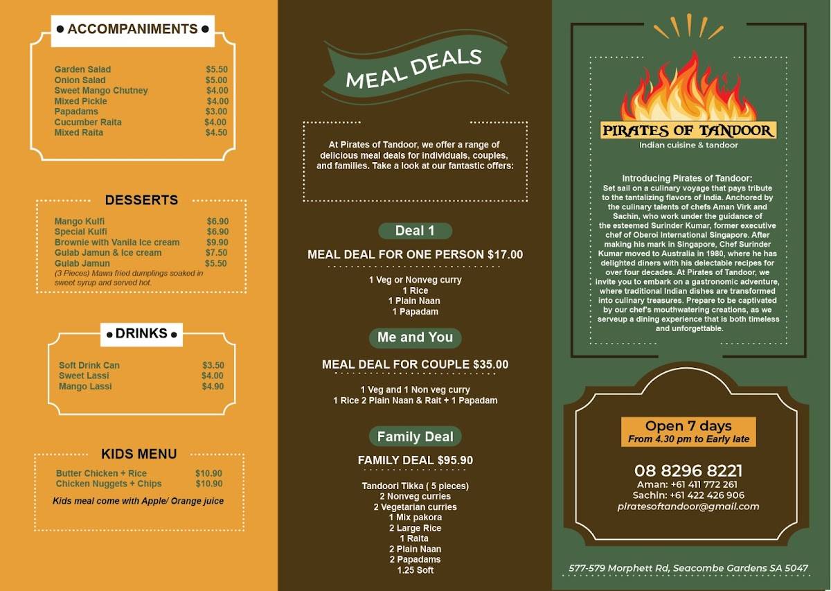 Menu at , Seacombe Gardens