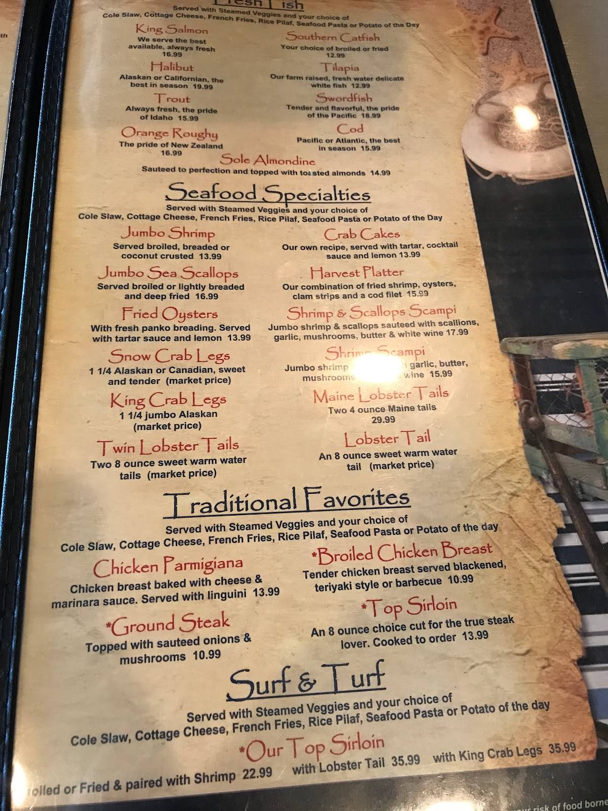 Menu at Seafood Market & Restaurant, Mesa, E Baseline Rd