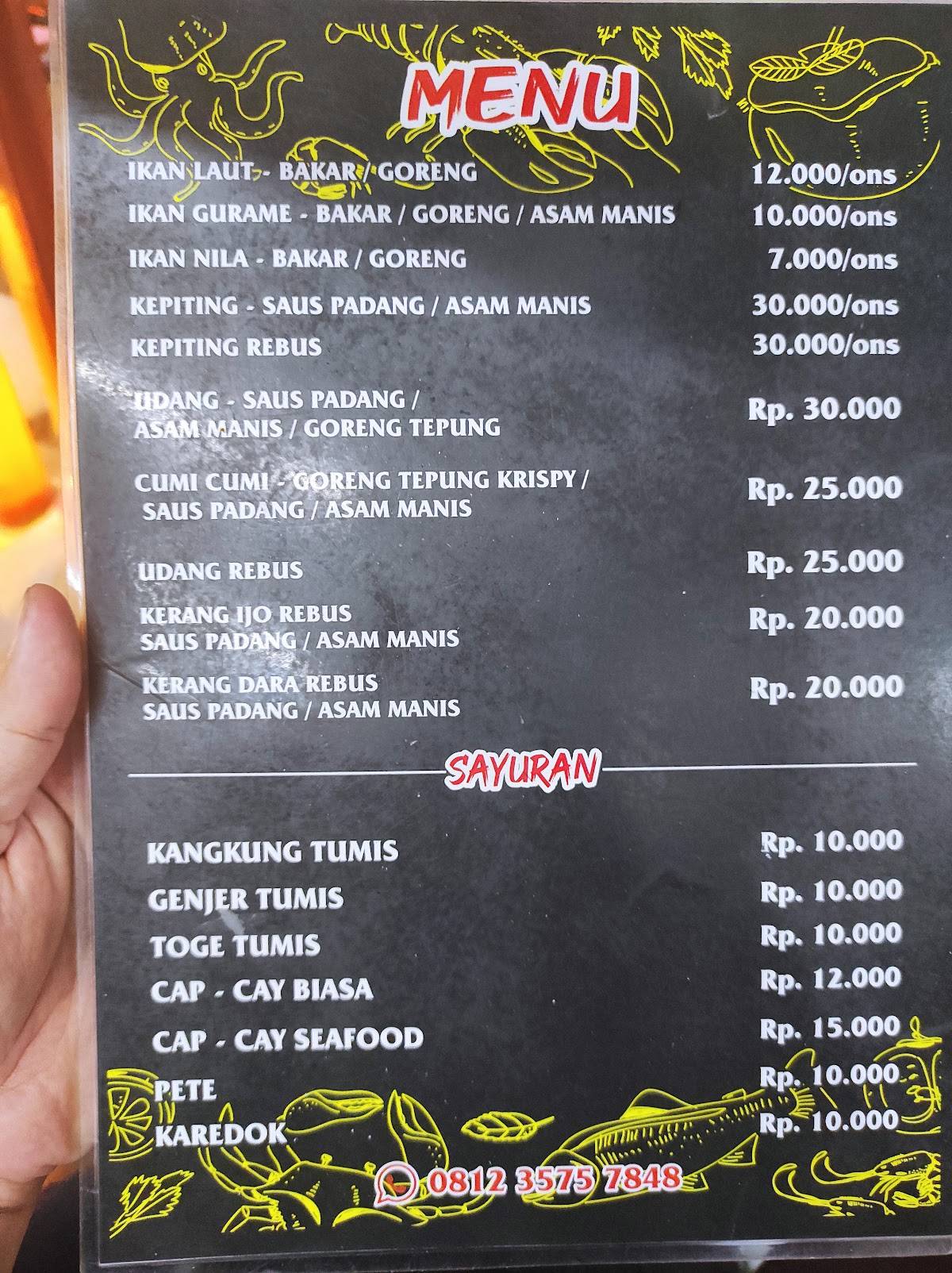 Menu at Seafood & pecel lele Neng Ayu restaurant, Pakemitan