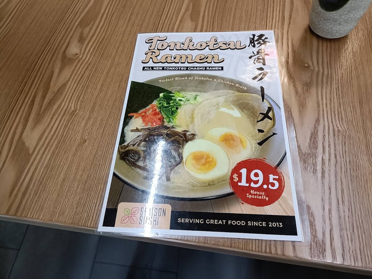 Menu at Season Sushi restaurant, Katoomba, 183 Katoomba St