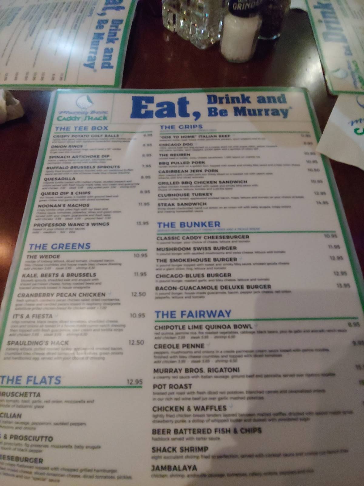 Menu at Caddyshack Bar & Grill, Sebring