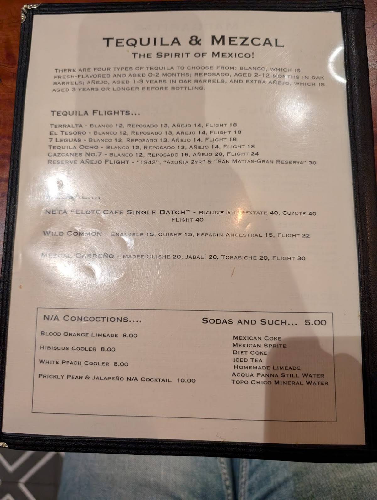 Menu at Elote Cafe, Sedona, 350 Jordan Rd