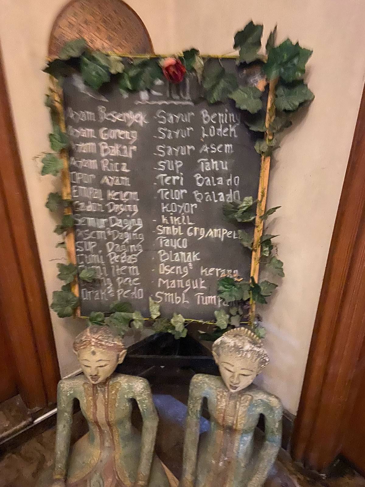 Menu at Rumah Makan Selera Indonesia restaurant, Semarang