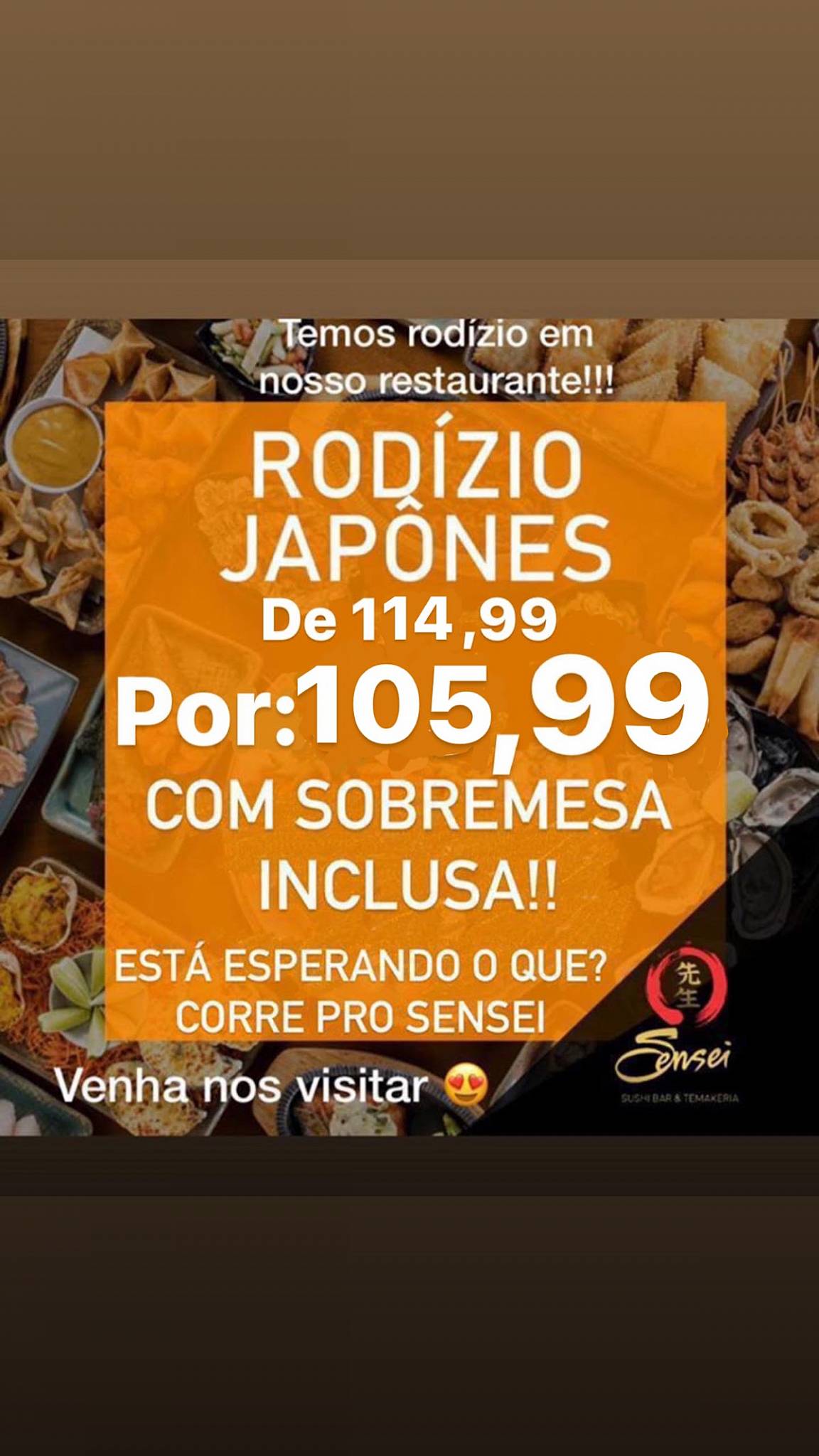 Menu em Sensei Sushi Bar & Restaurante, Olímpia, Av. Aurora Forti Neves