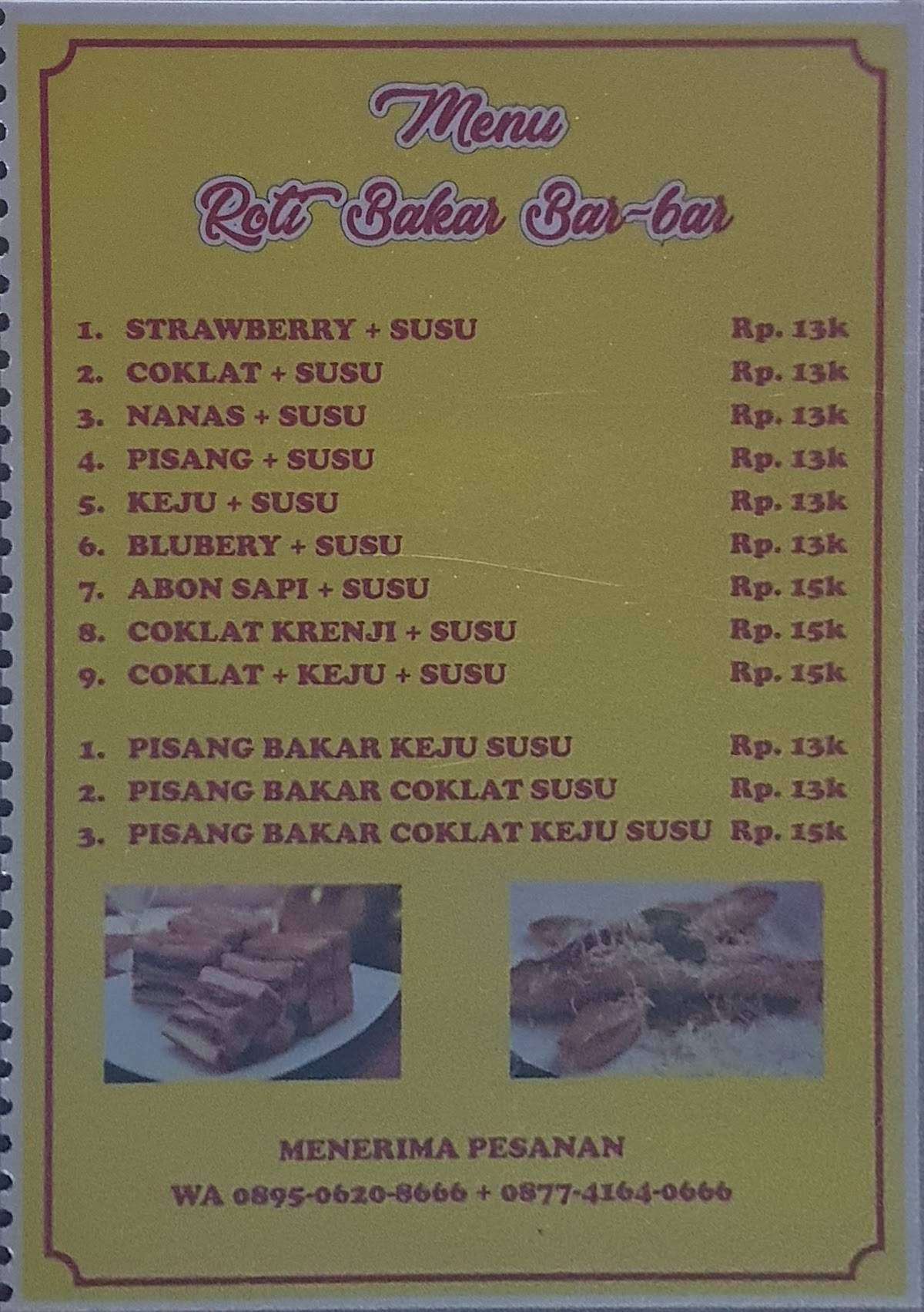 Menu at Serabi hijau Bandung Wijaya akbar, Central Jakarta